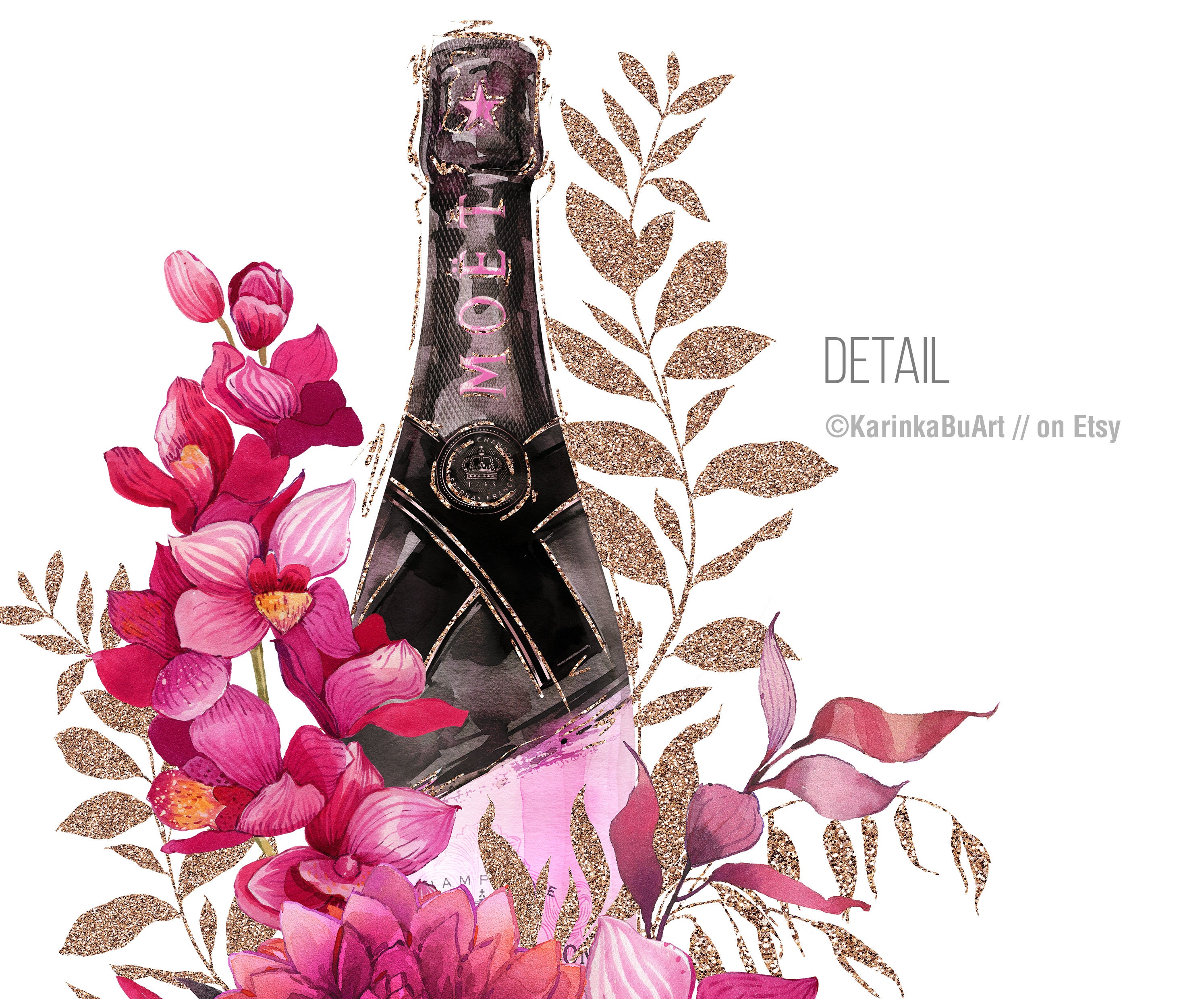 Alcohol poster. Moet chandon Champagne Poster Champagne bottle | Etsy