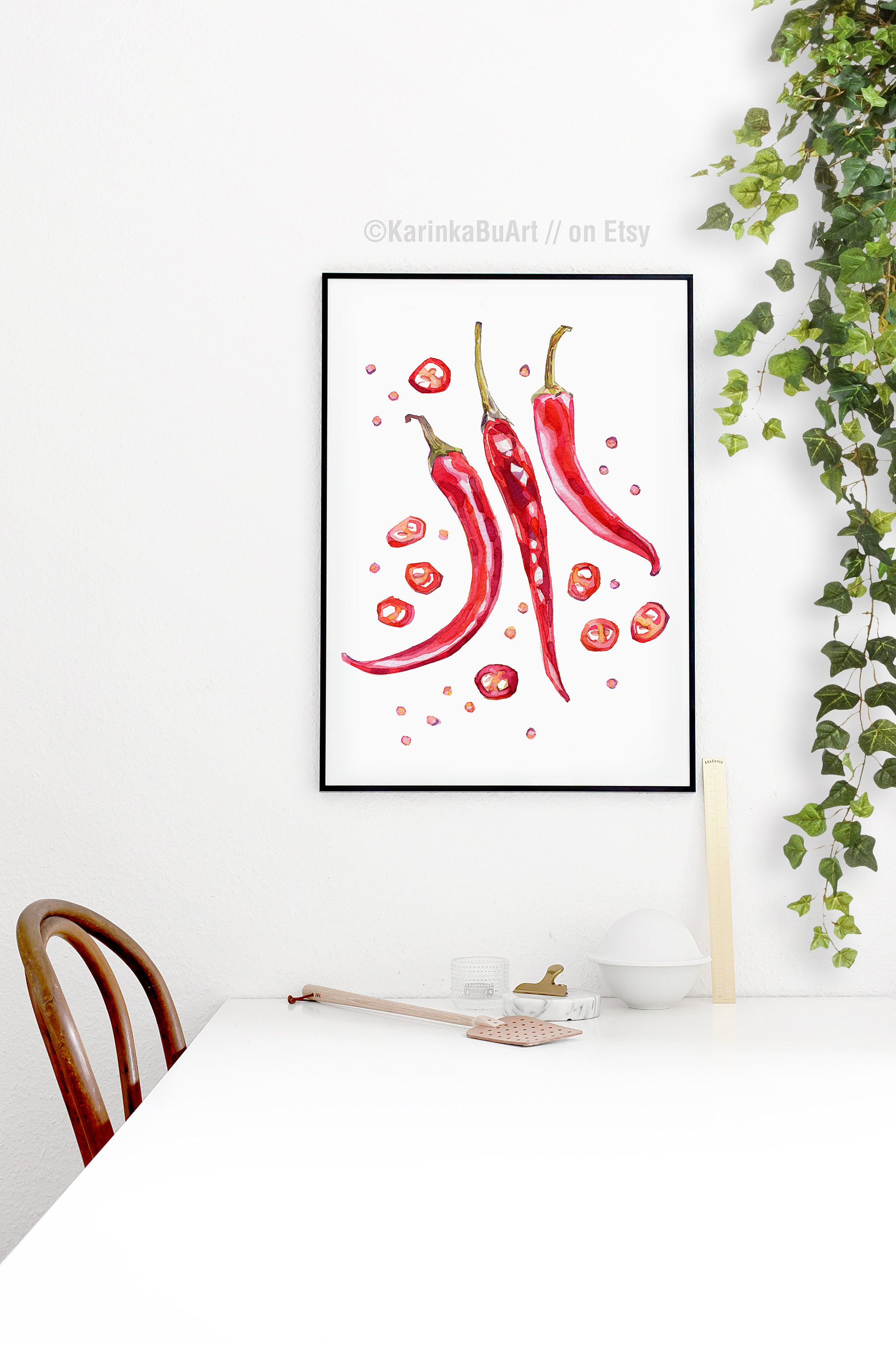 Poster Kitchen Print Printable Wall Art Watercolor Print | Etsy