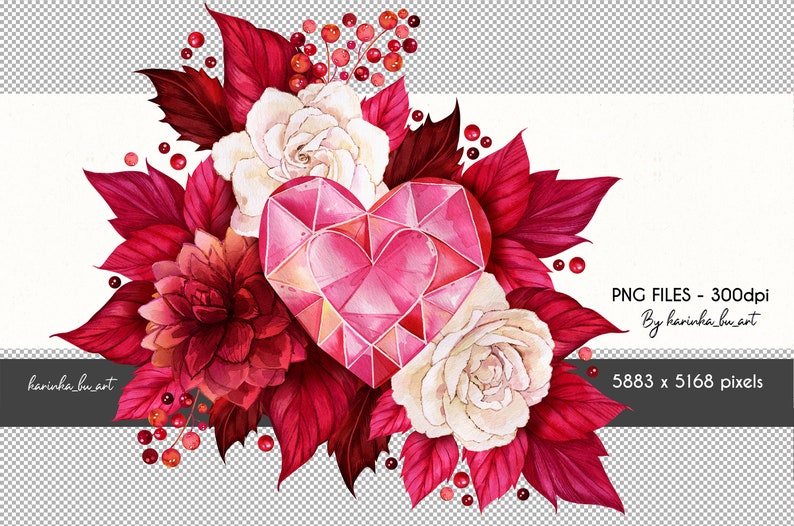 Love Frames Valentines Day PNG Clipart. Valentines Flower - Etsy