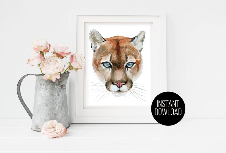 Puma Print Power Animal Big Cat Lover Gift Cougar Print | Etsy
