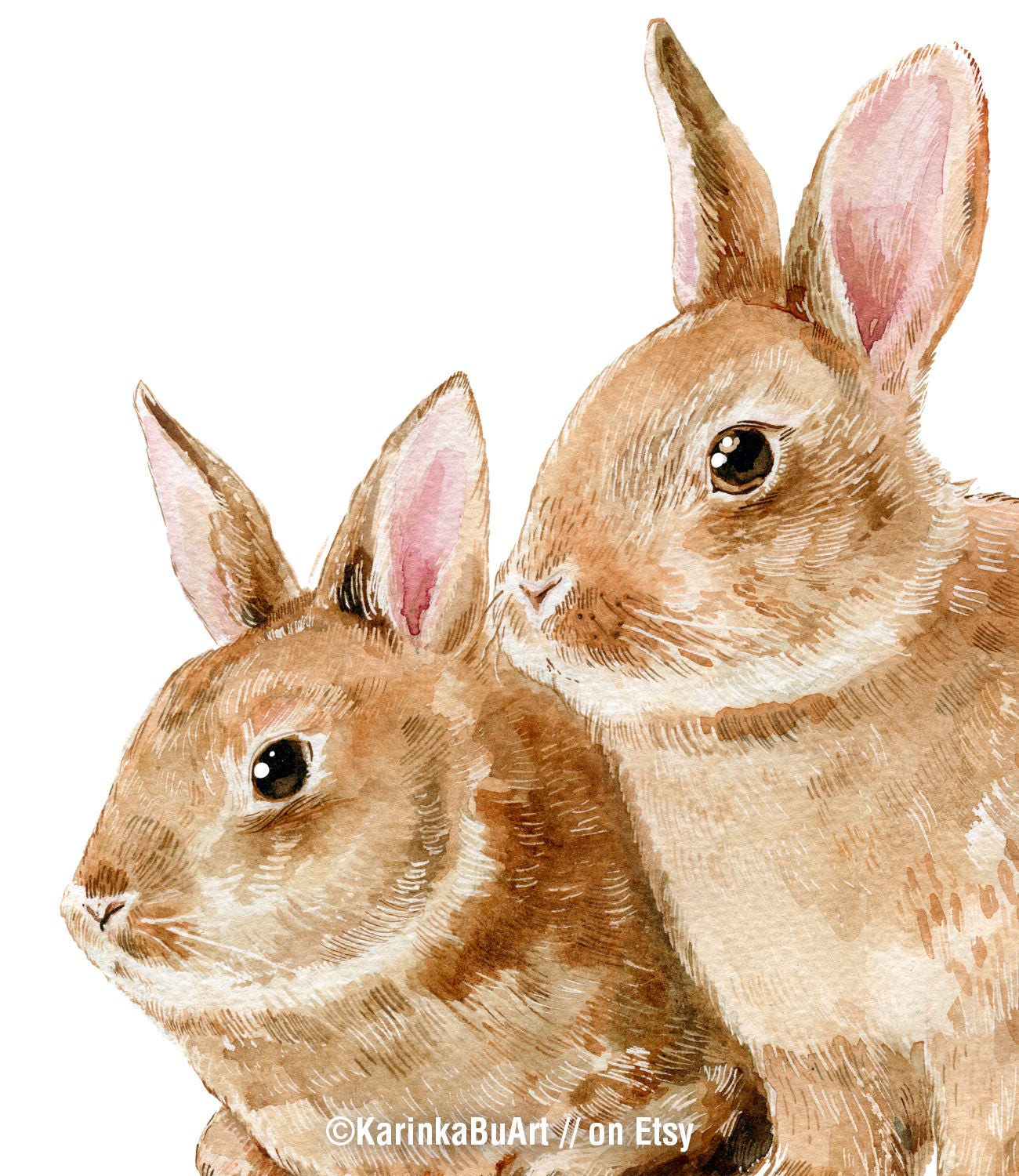 Bunny Rabbit Printable Watercolor Decor Idea Bunny Decor for | Etsy
