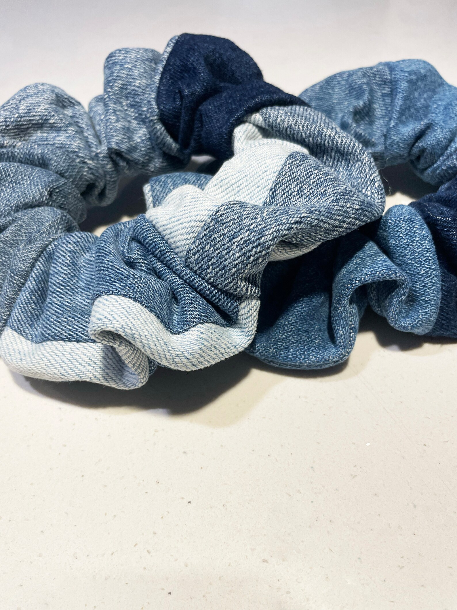 Denim Scrunchies Patchwork Denim - Etsy