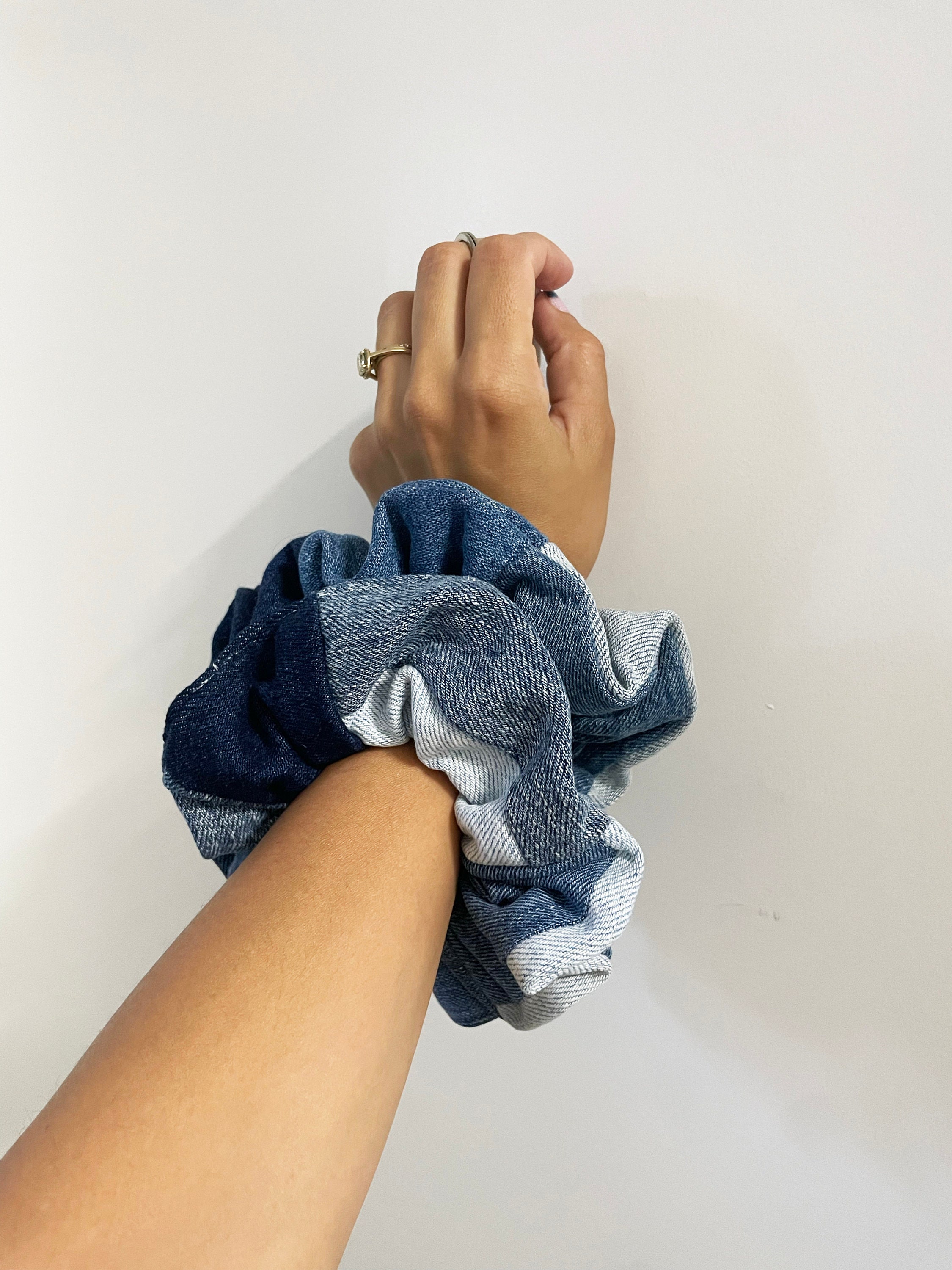 Denim Scrunchies Patchwork Denim - Etsy