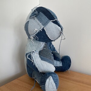 Recycled Denim Patchwork Teddy Bear - One of a Kind - Etsy