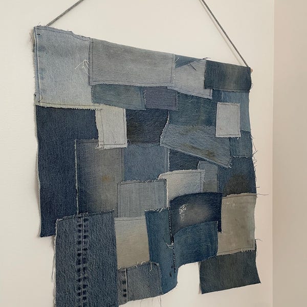 Denim Wall Hanging - Etsy