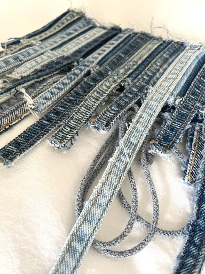 Denim Corset Belt Reworked Denim Belt Patchwork Denim Belt - Etsy