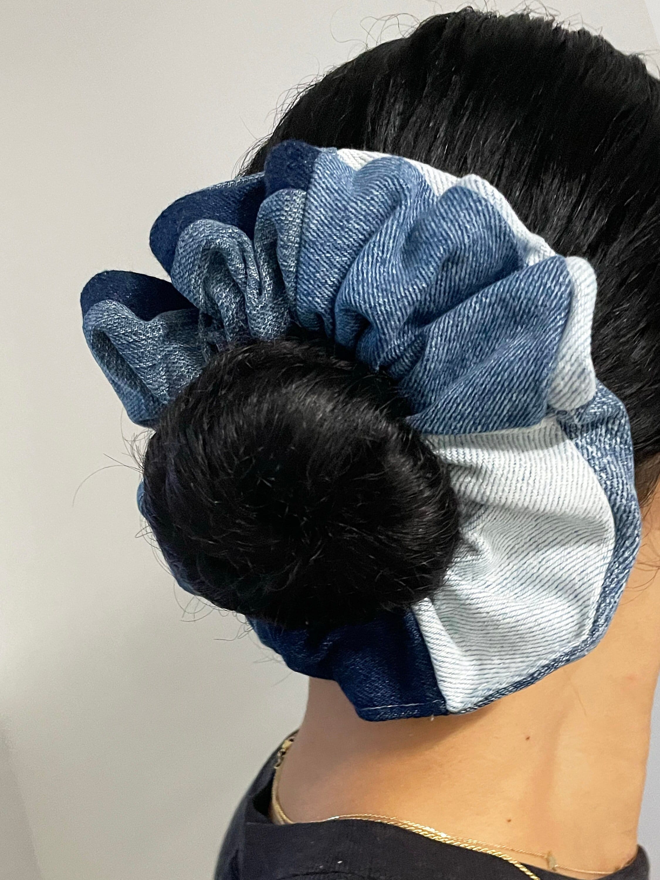 Denim Scrunchies Patchwork Denim - Etsy