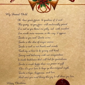 There is No Santa Letter | Letter From Santa the Year They Stop ...