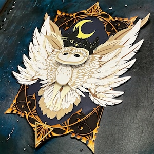 Acceptance Letter Owl Paper Craft With Castle Display Frame, Craft With ...