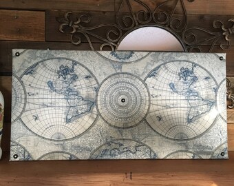 Map wall decor | Etsy