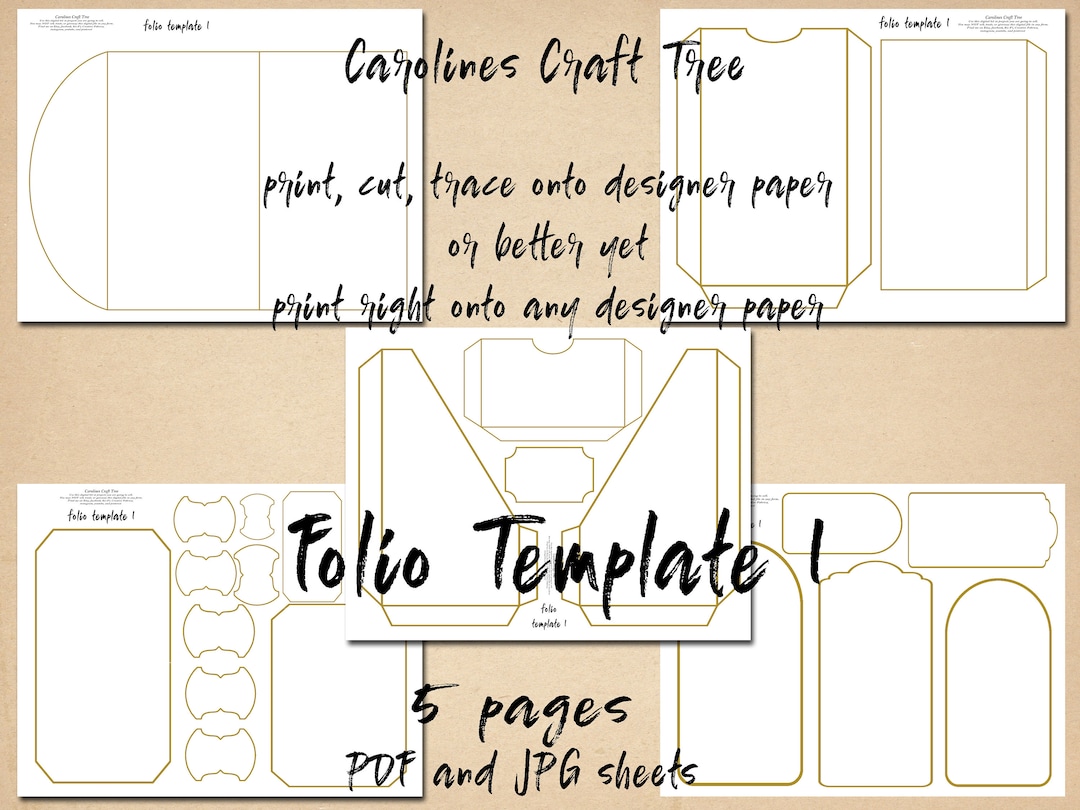 Folio Template Set 1 Junk Journal Digital Kit, Instant Printable ...