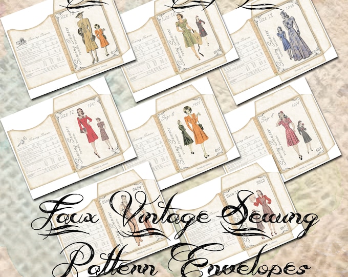 Printable PDF Sewing Pattern Envelope Organiser DOWNLOAD FILES - Etsy