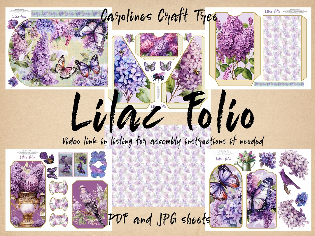 Lilac Folio Junk Journal Digital Kit, Printable Set, Instant Download ...