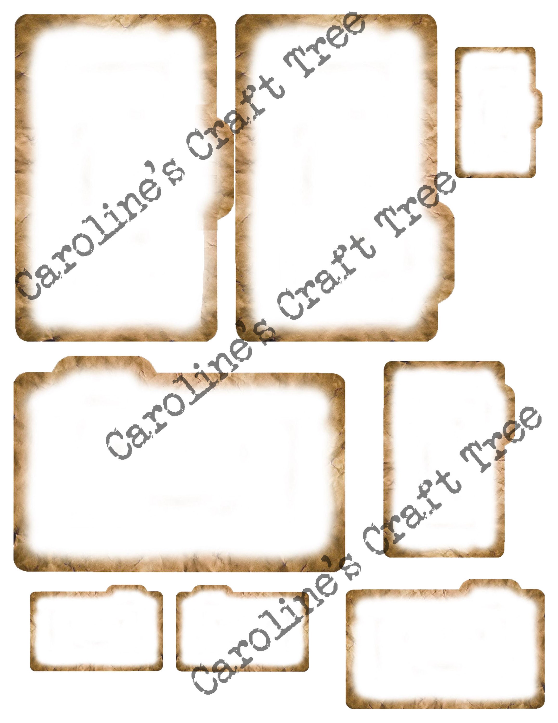 Junk Journal File Folder Template Digital Download, Journaling ...