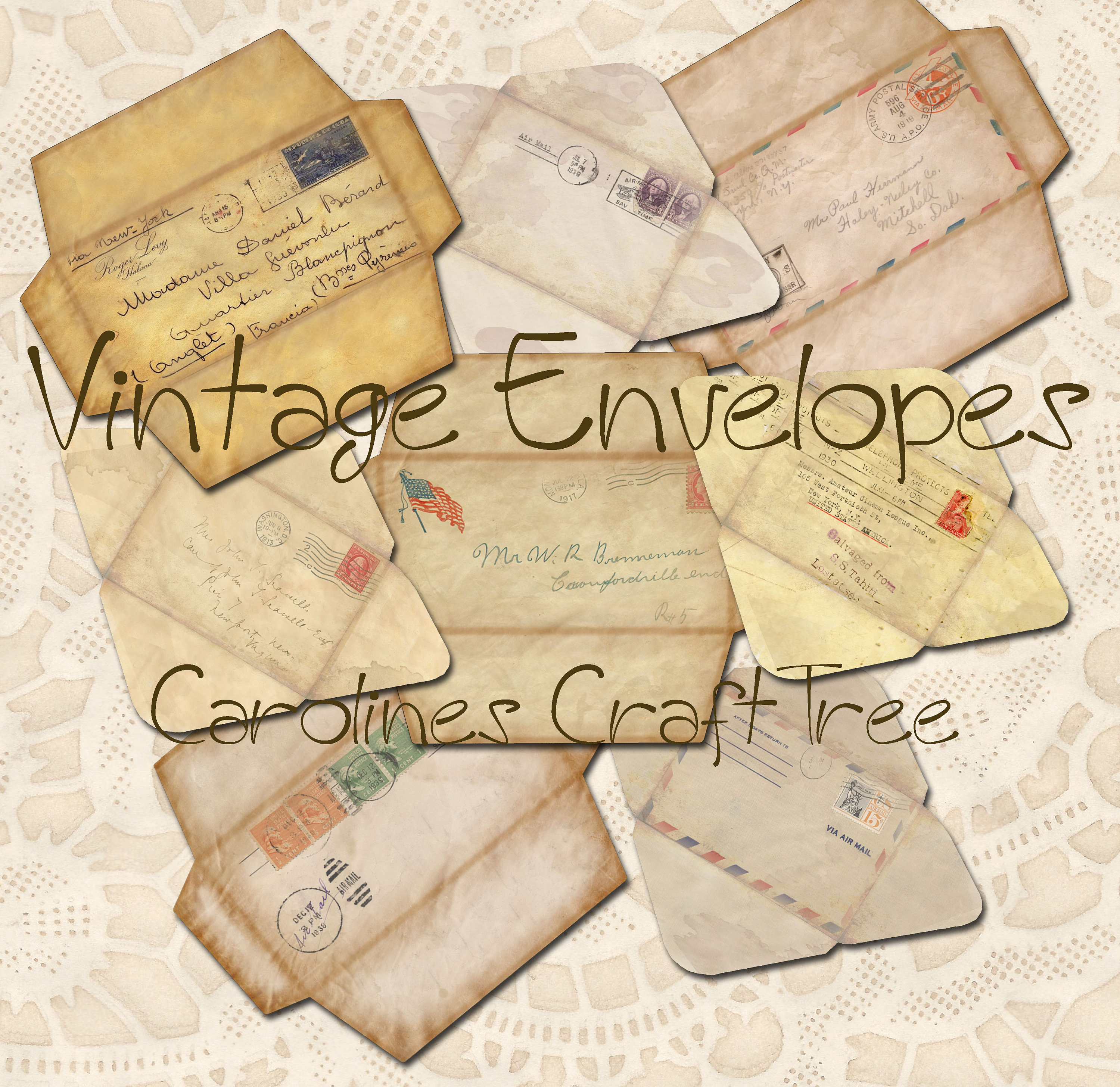Faux Envelope Vintage Style for Your Junk Journals Instant - Etsy