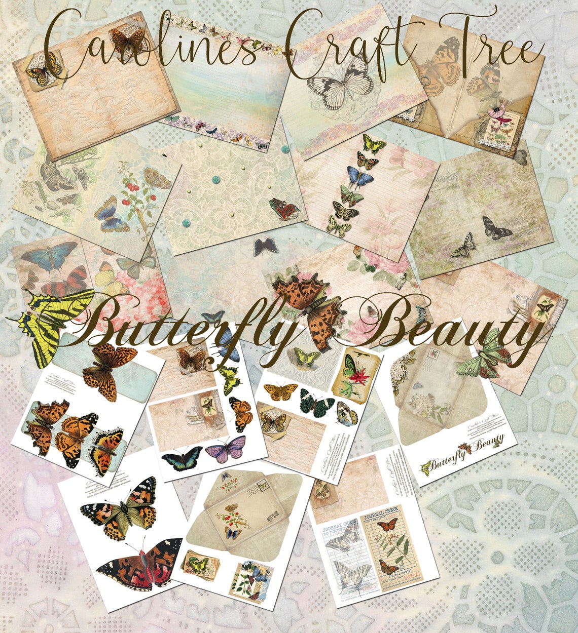 Butterfly Digital Kit Journaling Set Instant Download | Etsy Canada
