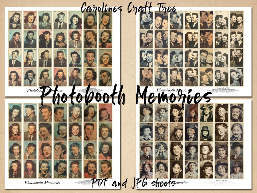 Photo Booth Yearbook Pictures Ephemera Printable Download for Your Junk ...