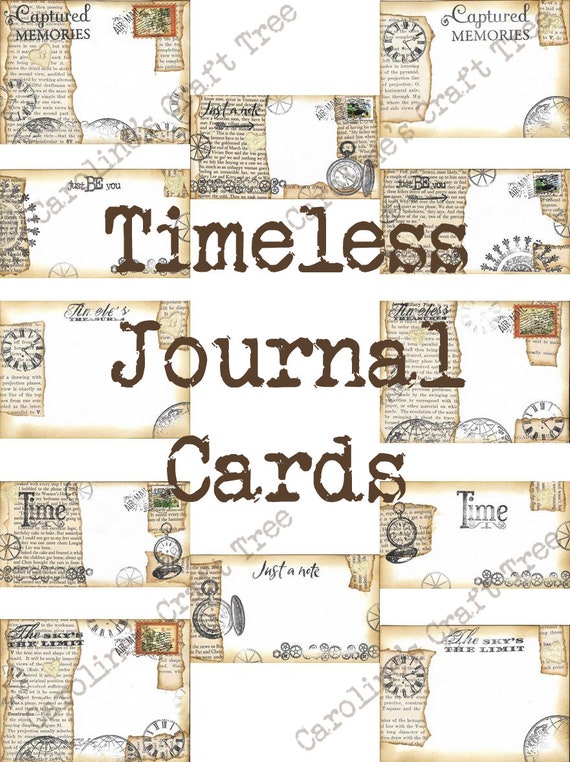 Timeless Journal Cards Journaling Set Instant Download | Etsy