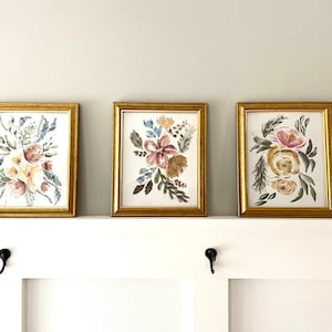 Floral Trio, Set of Three Prints - Etsy