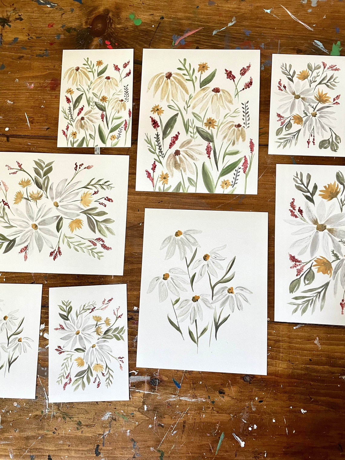The Double Daisies Print - Etsy