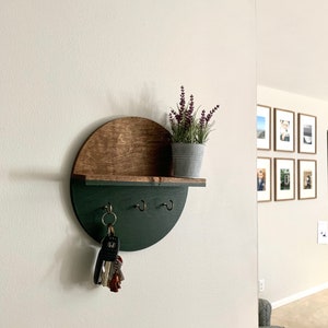 Key Hooks & Shelf, Key Holder, Key Organizer, Entryway Shelf - Etsy