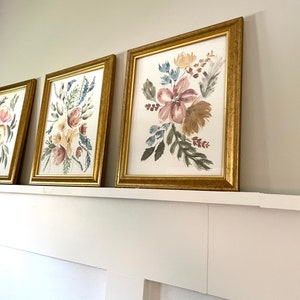 Floral Trio, Set of Three Prints - Etsy