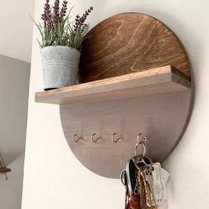 Key Hooks & Shelf, Key Holder, Key Organizer, Entryway Shelf - Etsy
