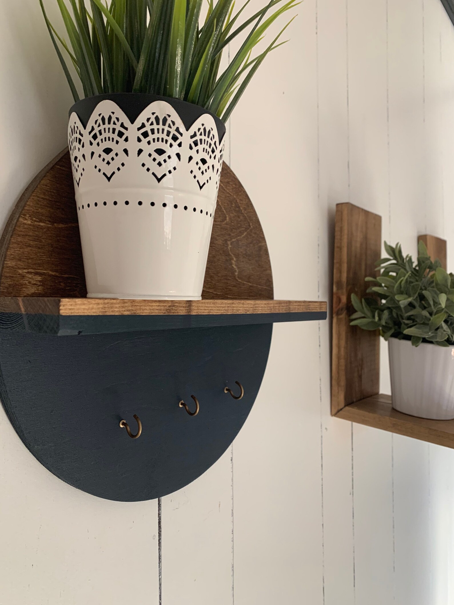 Key Hooks & Shelf Key Holder Key Organizer Entryway Shelf - Etsy