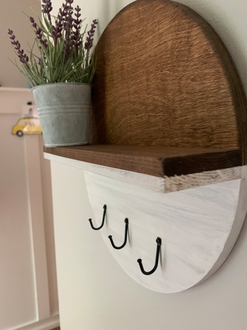 Key Hooks & Shelf Key Holder Key Organizer Entryway Shelf - Etsy