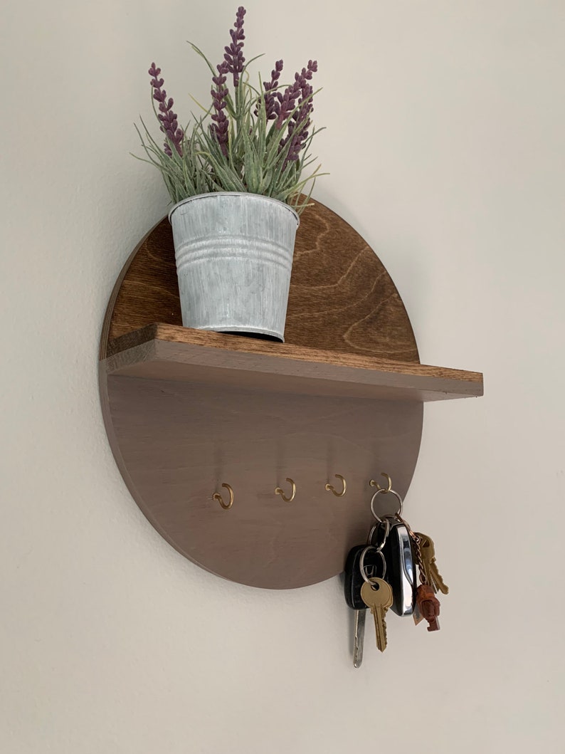 Key Hooks & Shelf Key Holder Key Organizer Entryway Shelf - Etsy