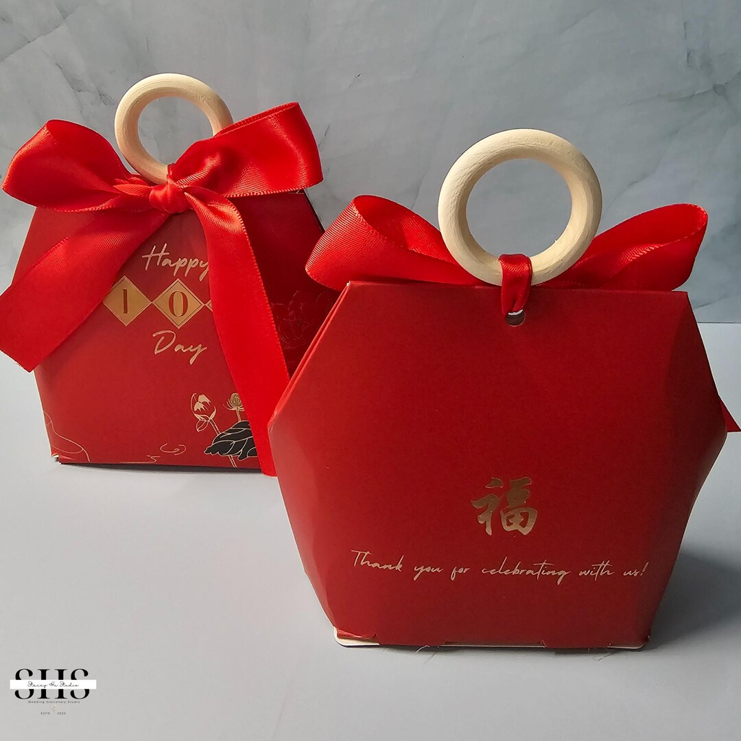 10 Set Small Simple Portable Party Favor Boxes | 100 Day Celebration ...