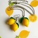 Lemon Necklace, Realistic Tiny Lemon Pendant, Vegan Jewelry Gift for ...