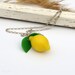 Lemon Necklace, Realistic Tiny Lemon Pendant, Vegan Jewelry Gift for ...