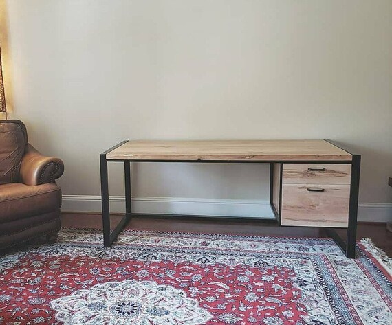 Ambrosia Maple Desk Custom Wood Desk Wood Desk Desk With | Etsy