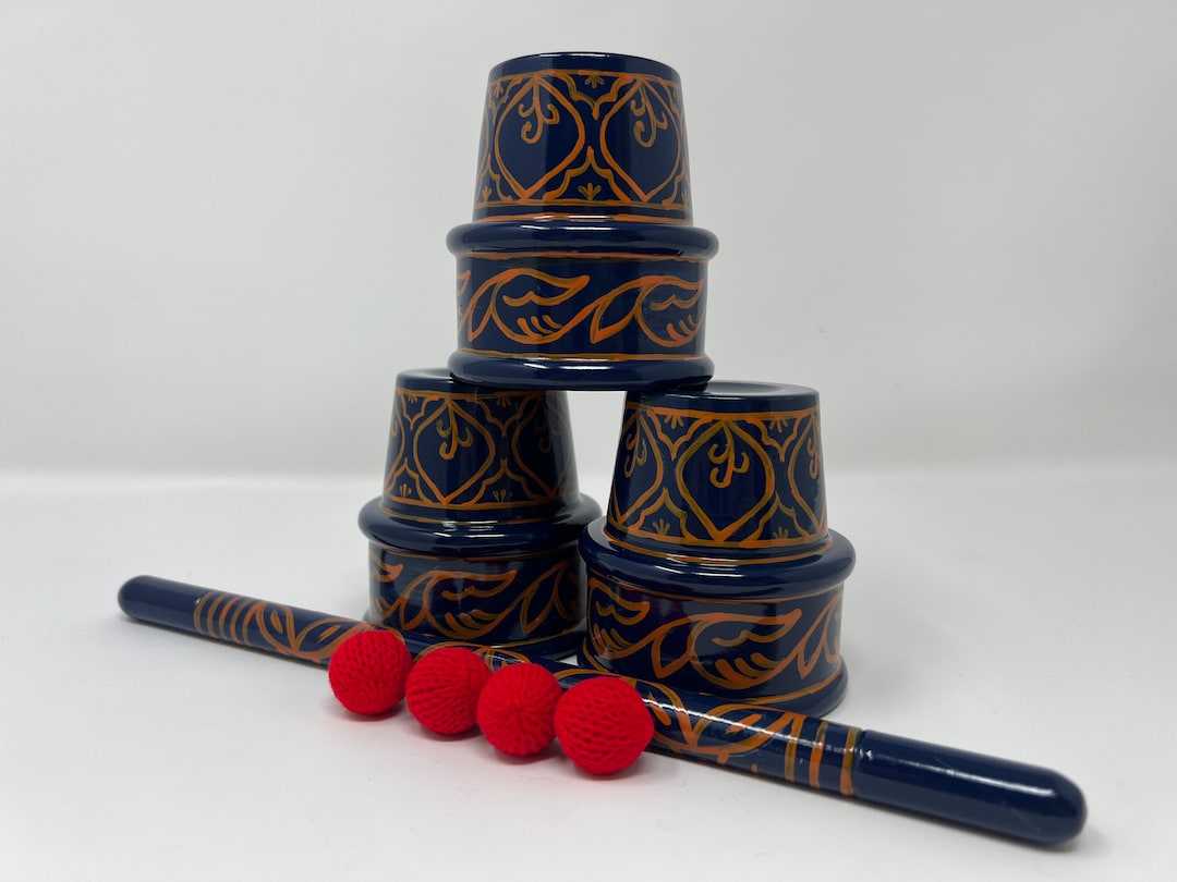 Western Cups and Balls With Wand (wooden) - Etsy