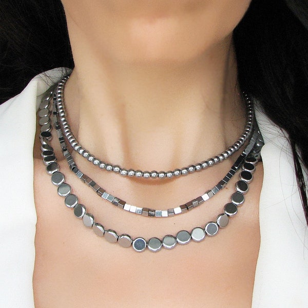 Hematite Necklaces - Etsy