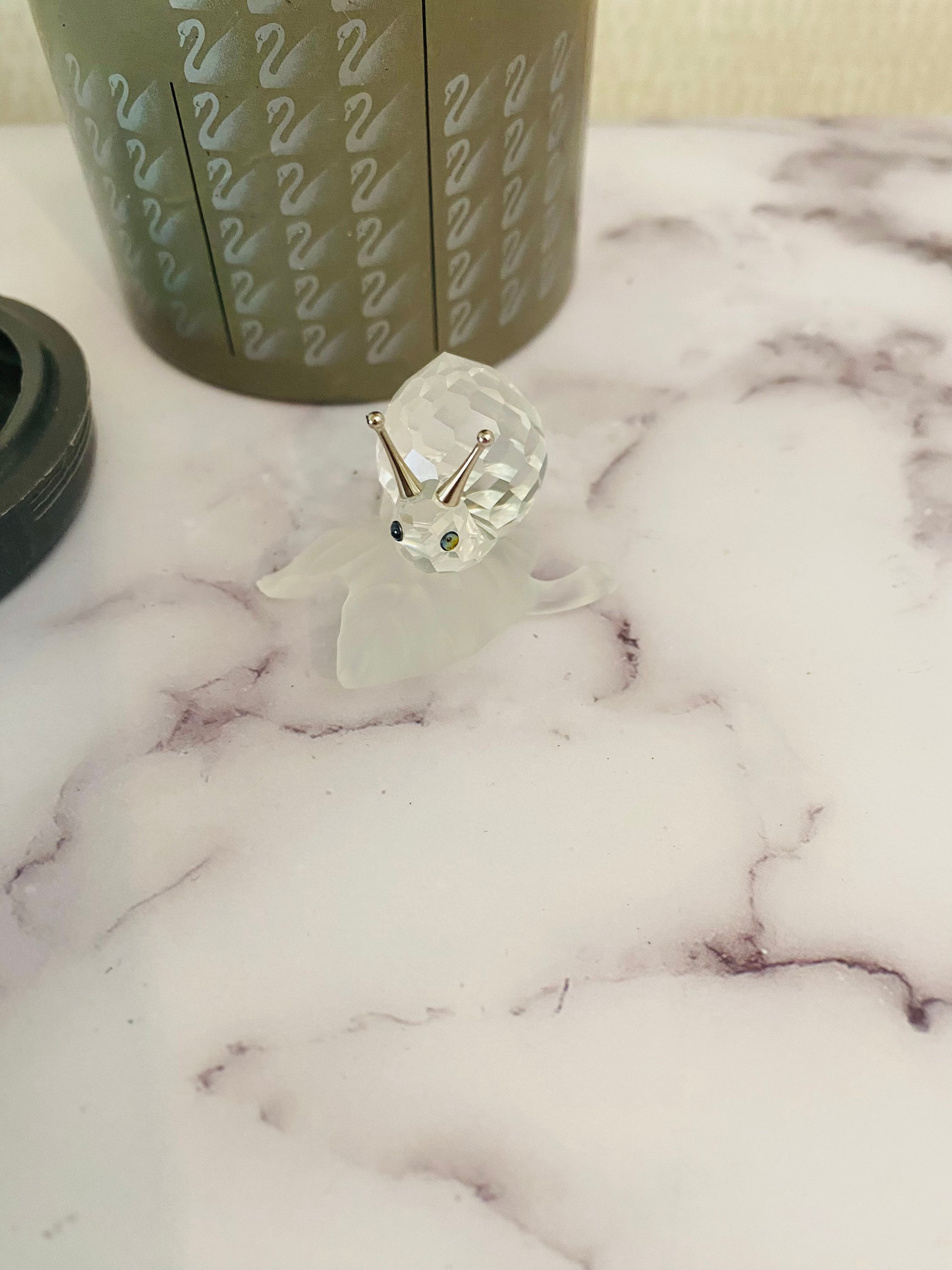 Vintage Swarovski Crystal Snail on A Leaf With Original Box - Etsy