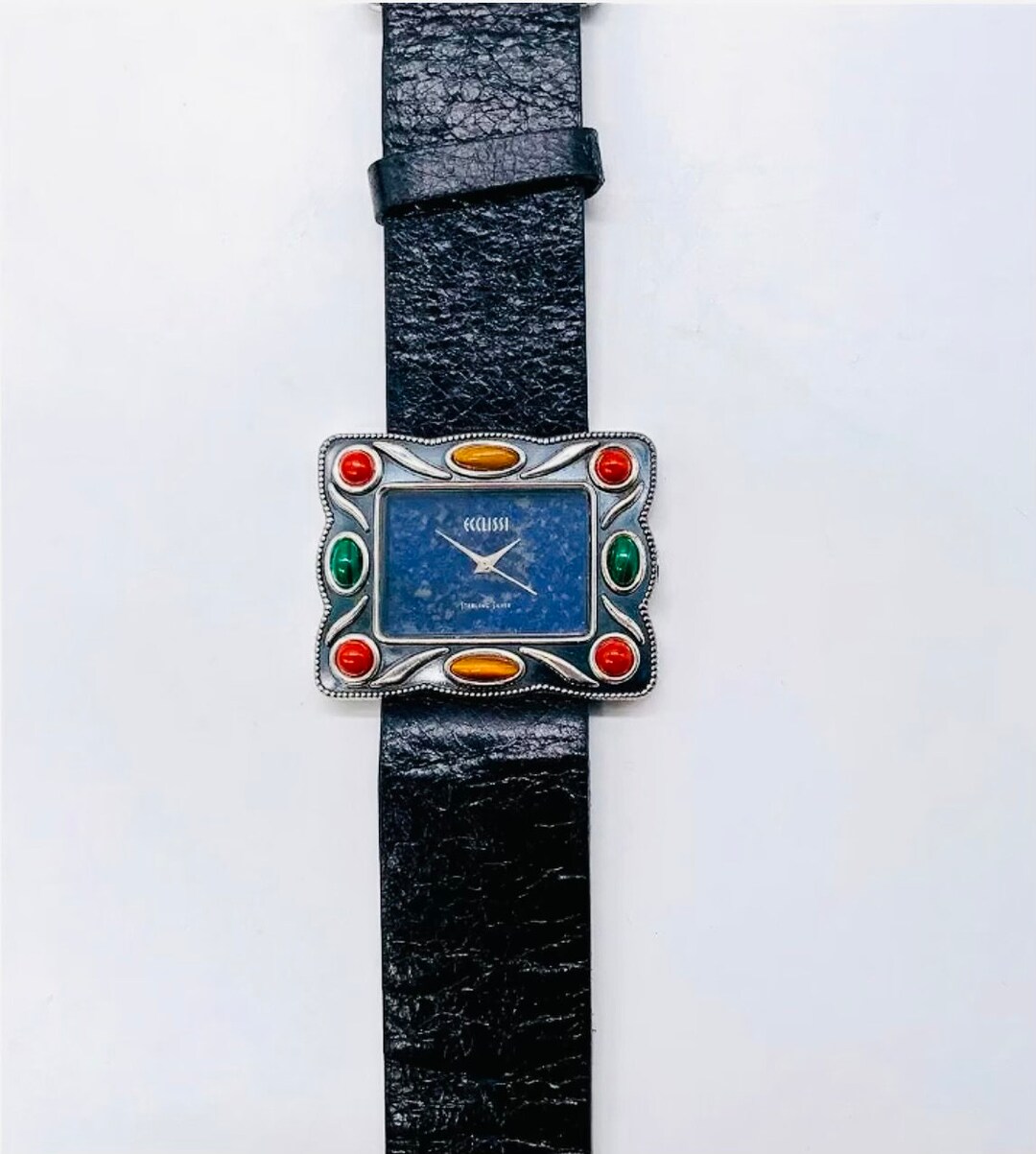 Vintage Ecclissi Sterling Silver Watch 23250 With Leather Strap - Etsy