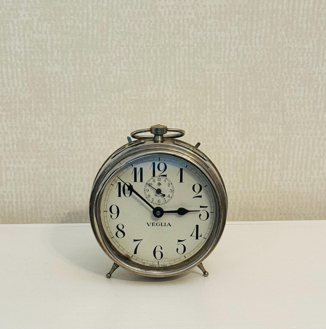 Antique Vintage 1920s Alarm Clock VEGLIA Made in Italy , Works - Etsy