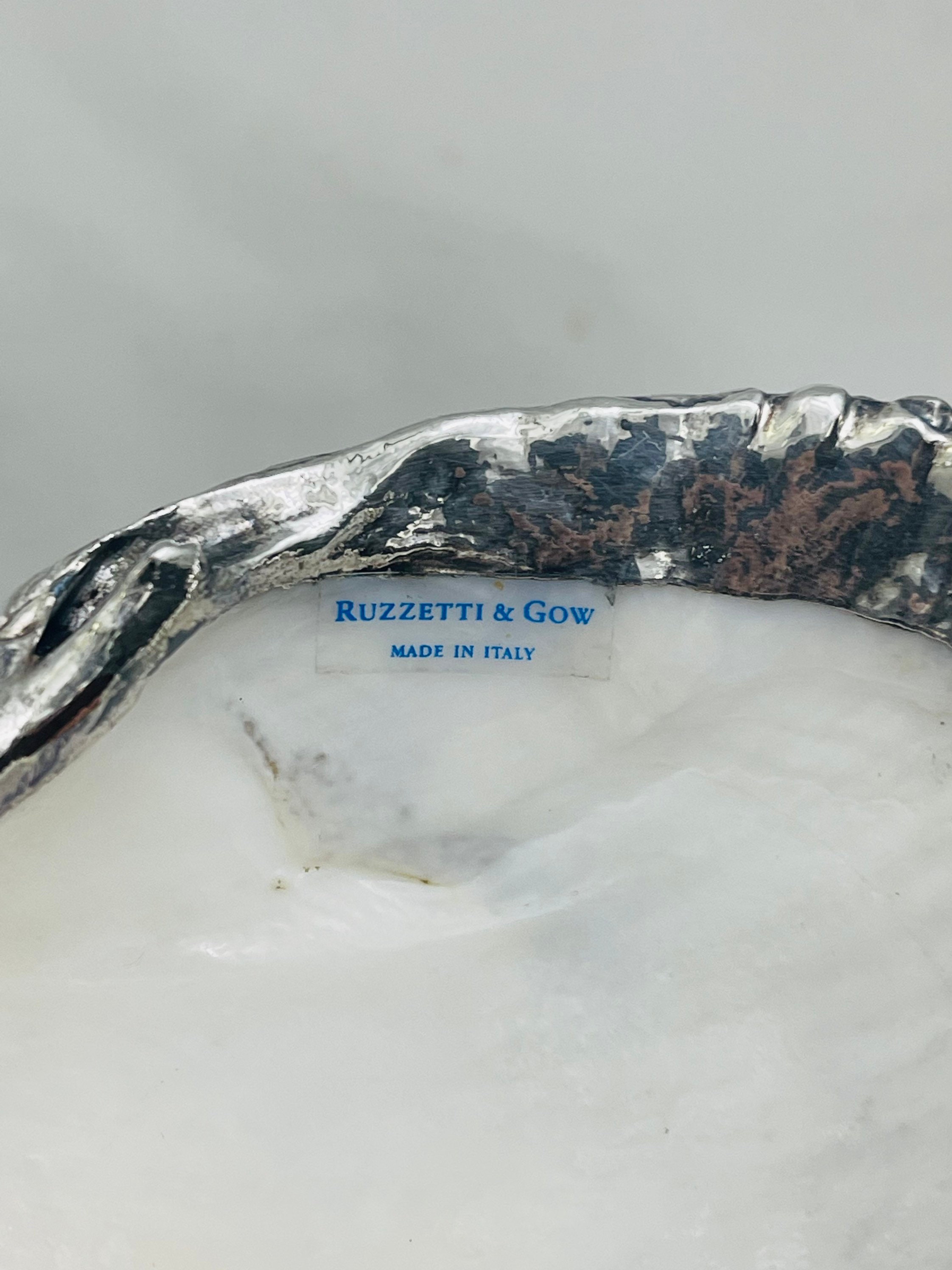 Vintage Ruzzetti & Gow Made in Italy Partially Silvered Clamshell Dish ...