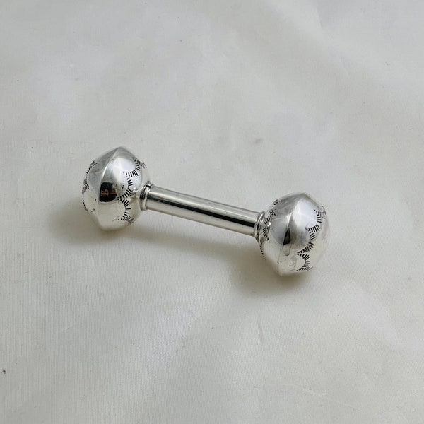 Silver Baby Rattle - Etsy
