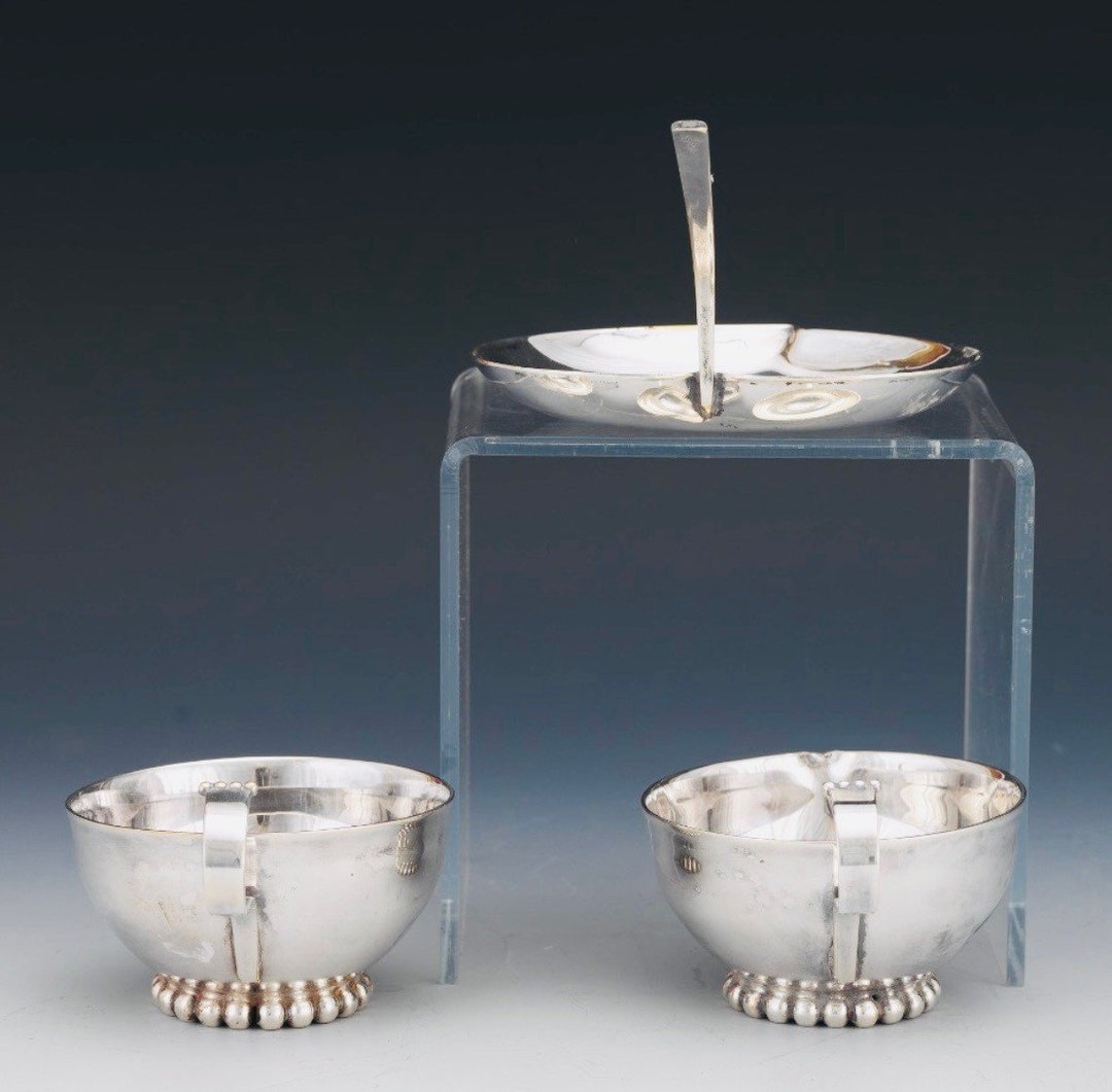 Vintage Royal Hickman Water Lily 3 Tray Dish & 2 Bowls Silverplate Mid ...