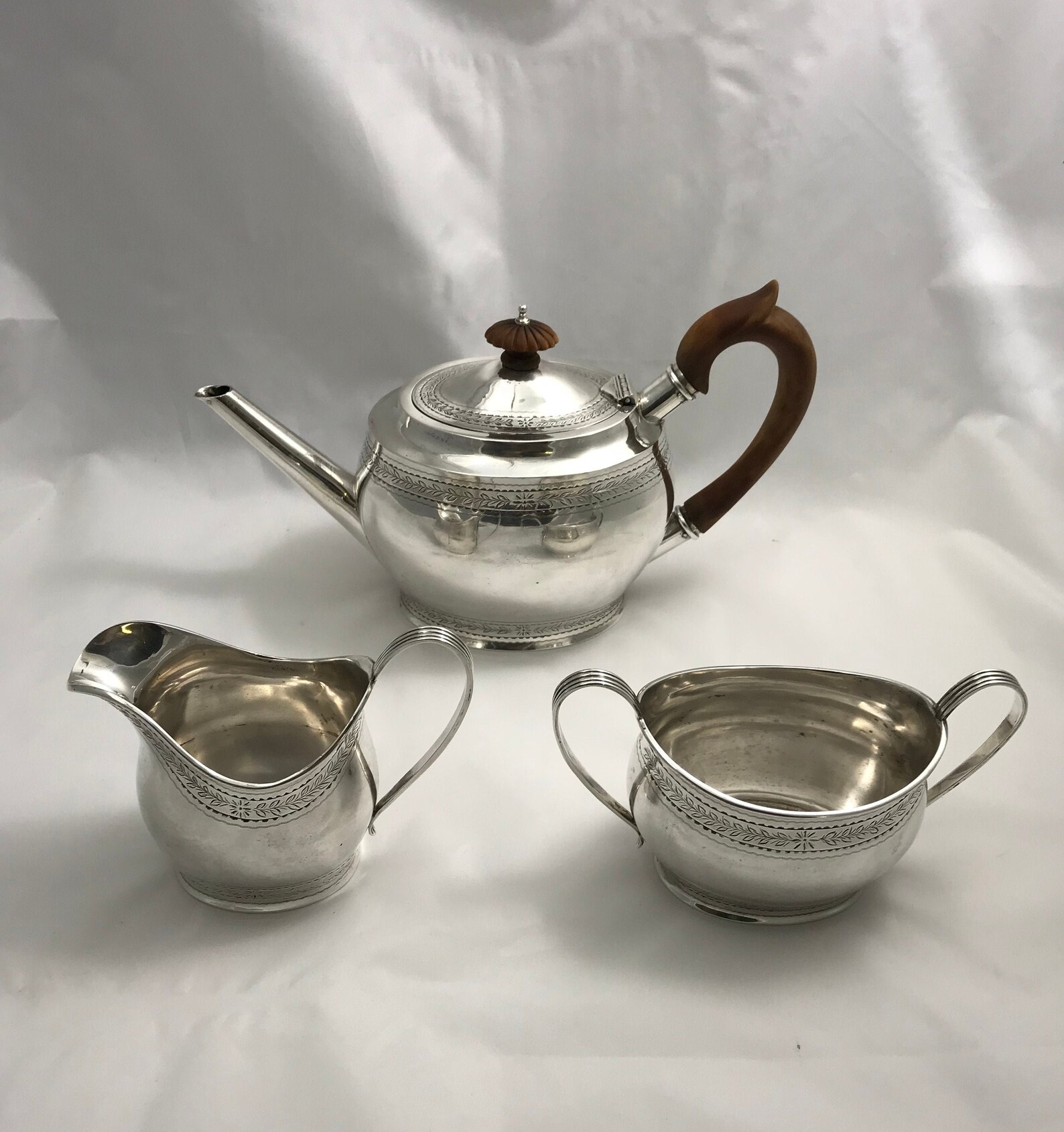 Antique Sterling Silver Tea Set - Etsy