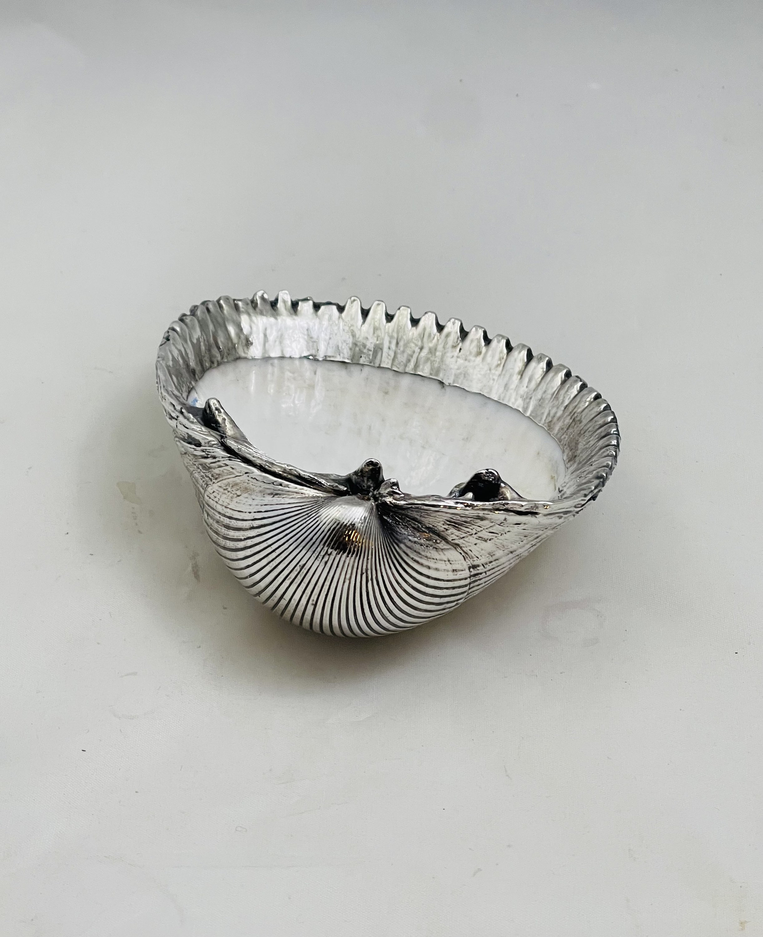 Vintage Ruzzetti & Gow Made in Italy Partially Silvered Clamshell Dish ...