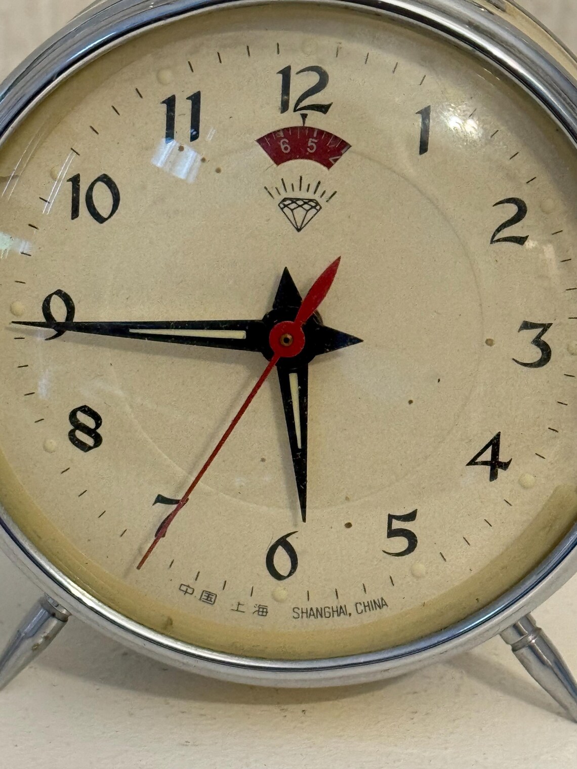 Nice Vintage 1960s Diamond Metal Wind-up Alarm Clock, China, Works. - Etsy