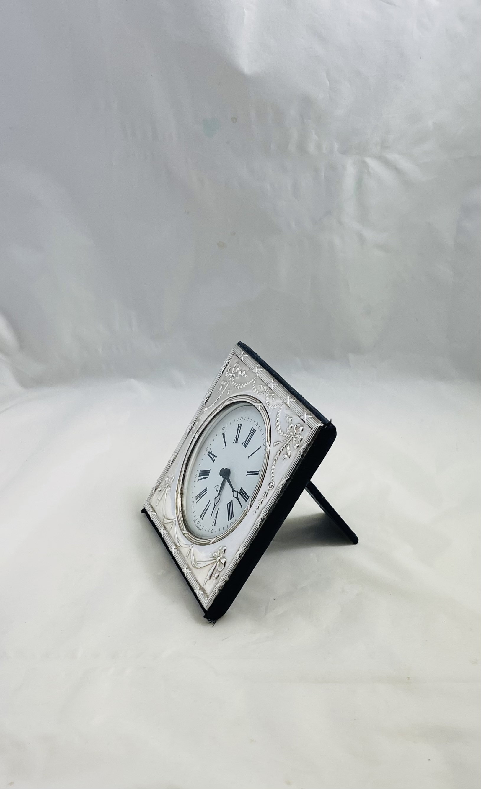 Antique Sterling Silver Quartz British Easel Clock With Stand - Etsy