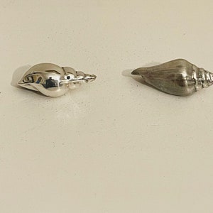 Vintage Two Coastal Decor Sterling Silver Seashels - Etsy