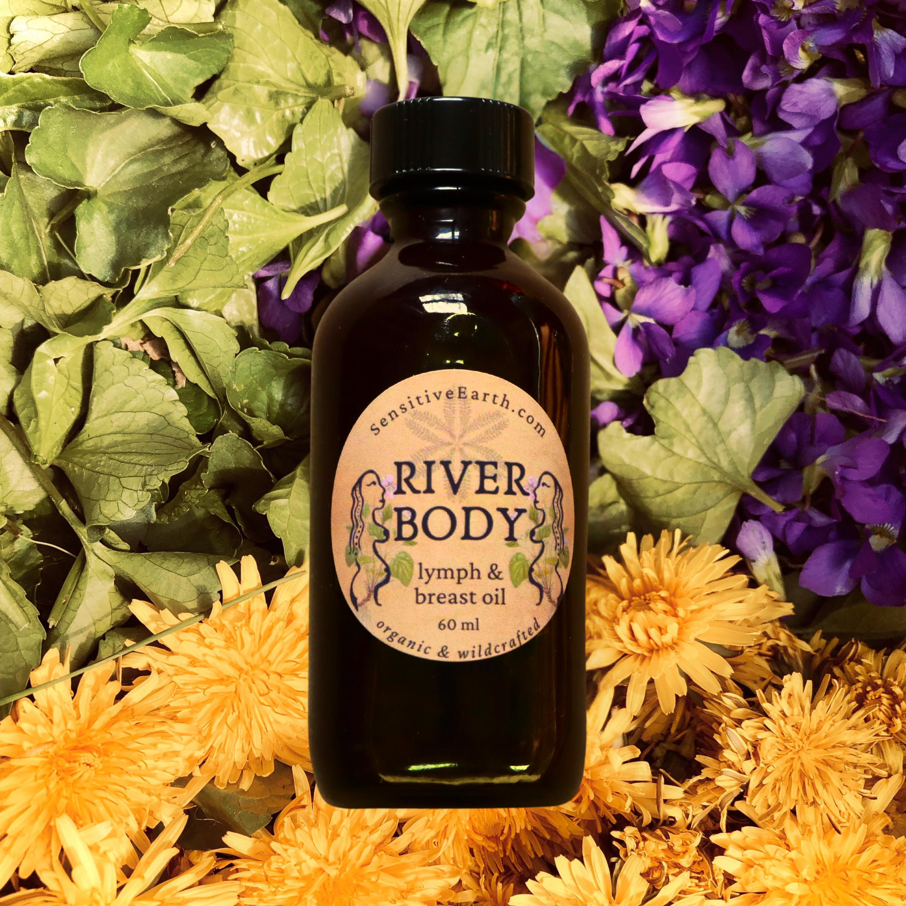 River Body Lymph & Breast Massage Oil - Organic, Wildcrafted - Etsy