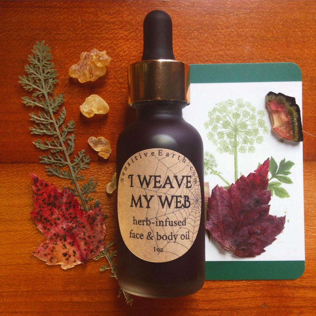 I Weave My Web Face & Body Oil : Organic Herb-infused Jojoba for ...