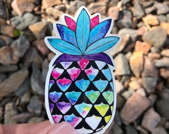 Vinyl Pineapple 3 Sticker Abstract Mandala Zen Doodle Henna Art ...